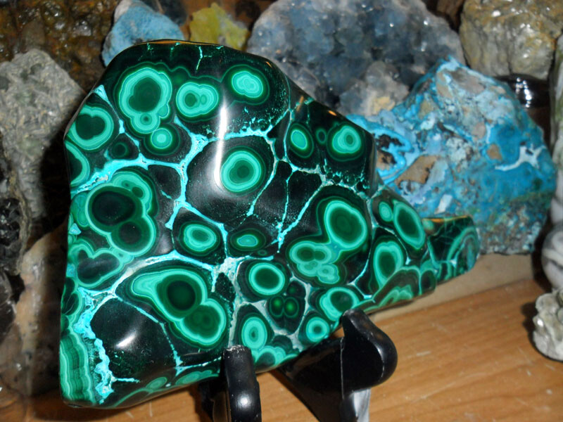 8" Large Very Rare Green Malachite and Blue Chrysocolla Congo AAA+++ | eBay