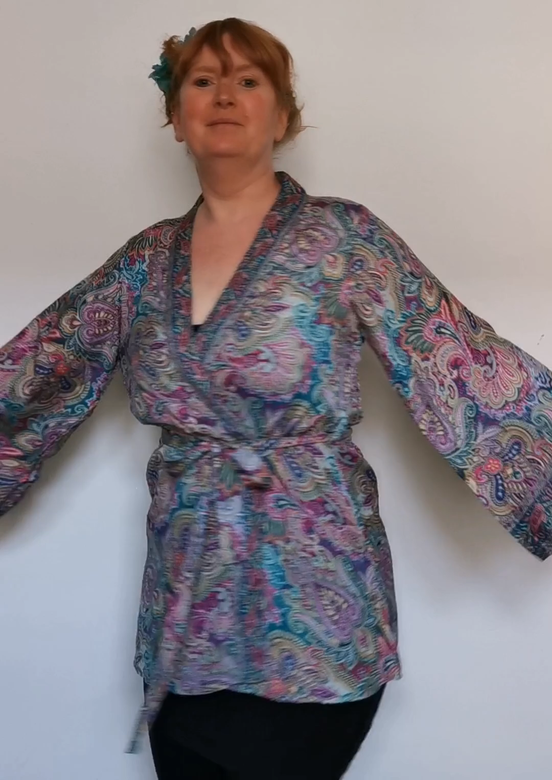 Kimono top Orange summer silk style cover up 8 10 12 14 16 18 hippy ...