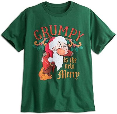 MENS SIZE MEDIUM GRUMPY "GRUMPY IS THE NEW MERRY" DISNEY STORE T SHIRT ...