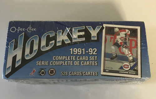 1991-92 O-Pee-Chee OPC Complete Factory Sealed Hockey Card Set (1-528 ...