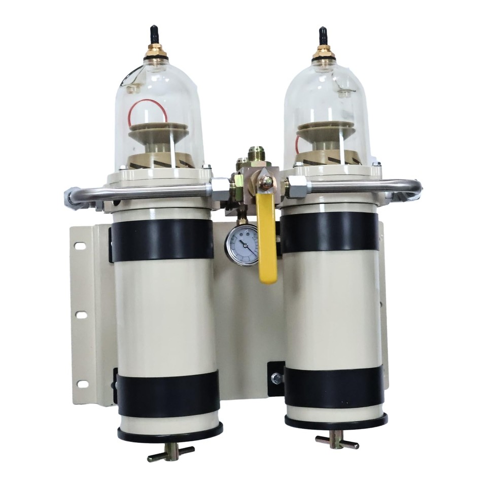 HOLDWELL Dual Turbine Fuel Filter Water Separator Parker Racor ...