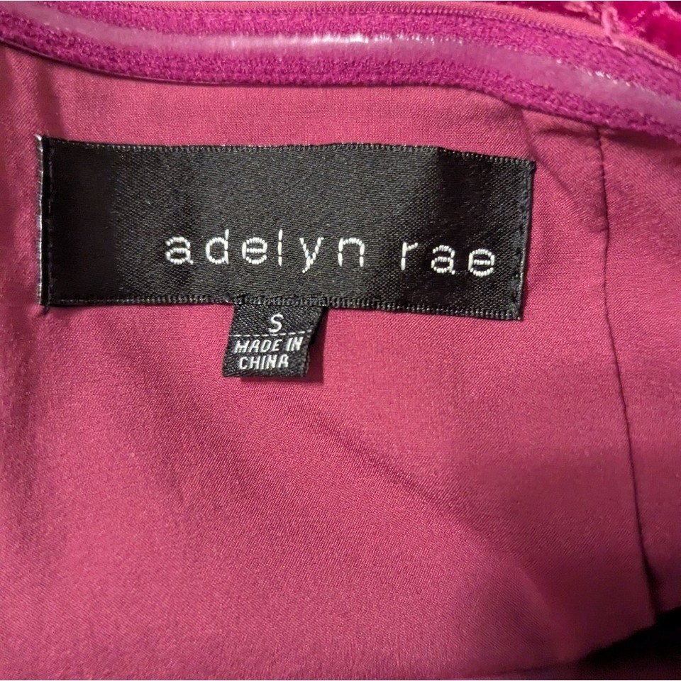 Adelyn Rae Dresses Simone Magenta Velvet Ruffle Strapless Dress Pink ...