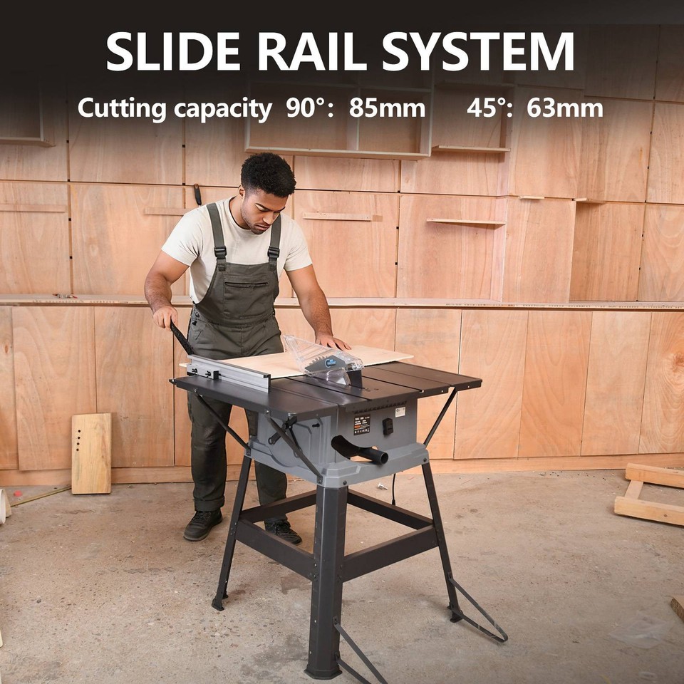 SwitZer Table Saw 10" Inch - Bench Table 195mm side extensions 2000W ...