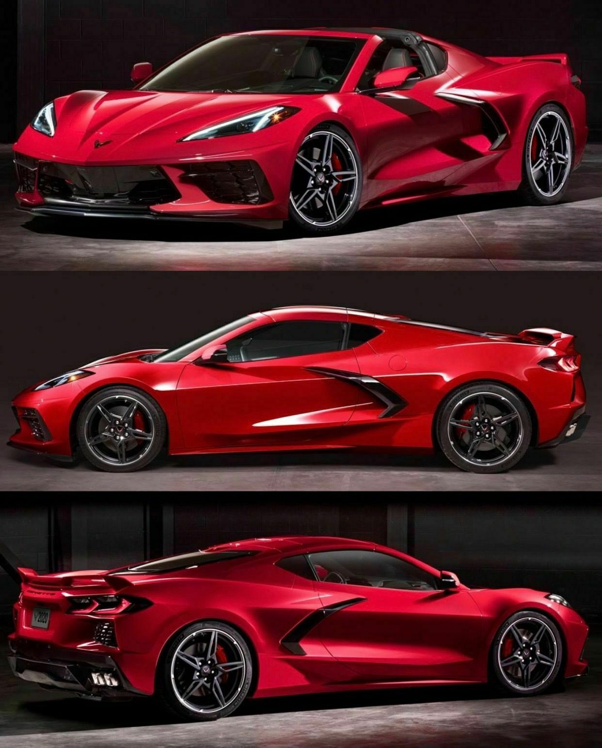 2020 CHEVROLET CORVETTE C8 (Angles) STINGRAY RED POSTER 24 X 36 INCH | eBay