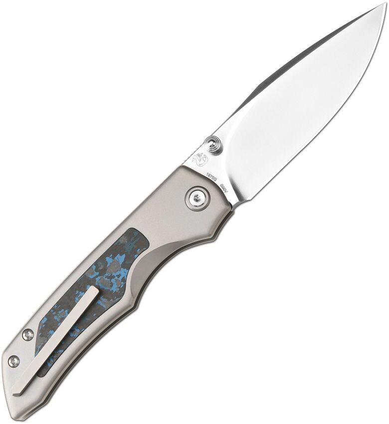 Artisan Wizard Folding Knife 3.5" S90V Steel Blade Titanium/Carbon ...
