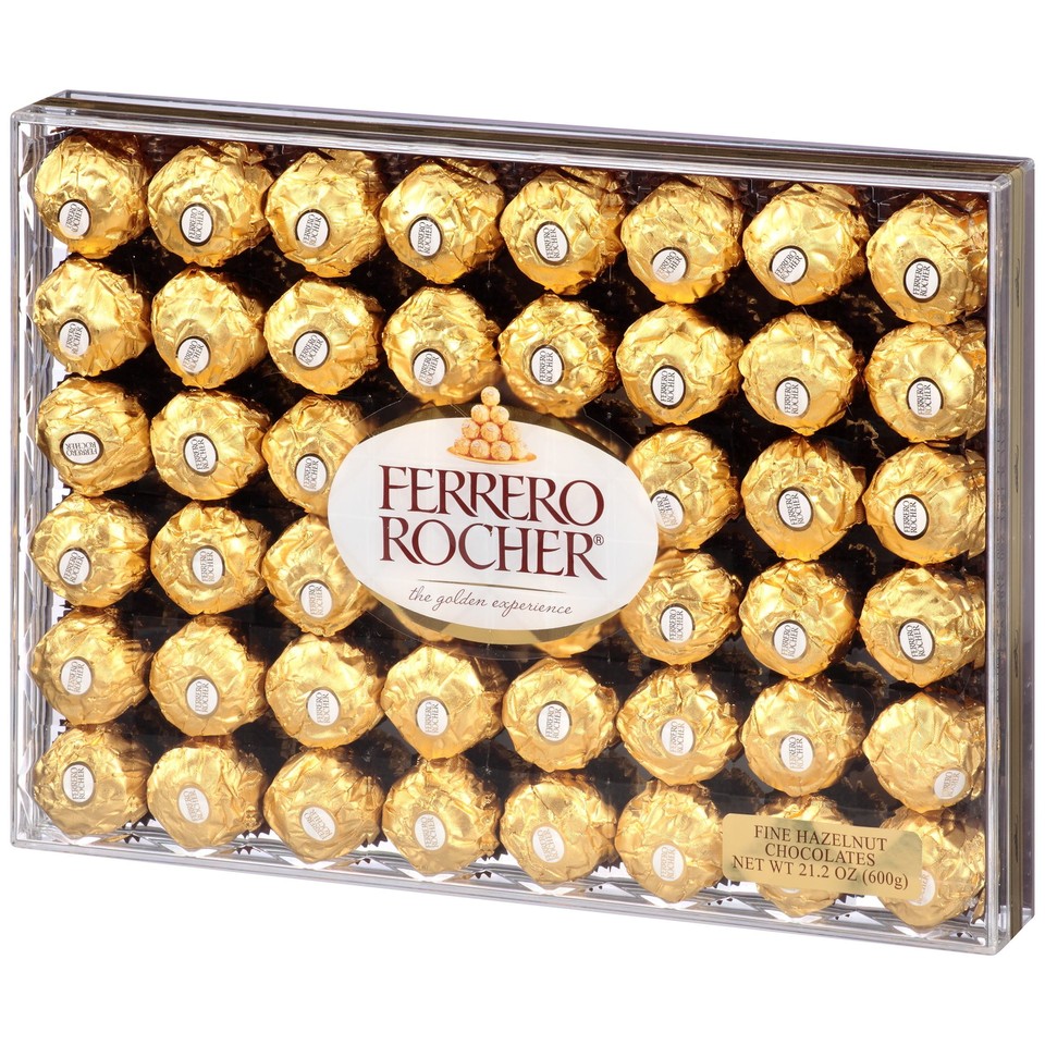 Ferrero Rocher Diamond Box Hazelnut Milk Chocolate Pieces, 48/Box (241 ...