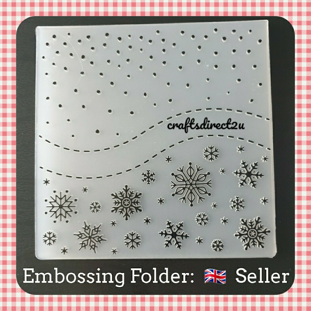 Embossing Folder - CHRISTMAS - 6" x 6" - SNOWFLAKES - SNOWFALL - SNOW ...
