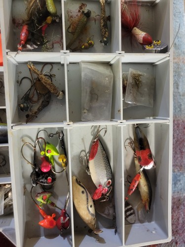 Flambeau full tackle box lures lead weights Old MacDonalds RAPALA ...