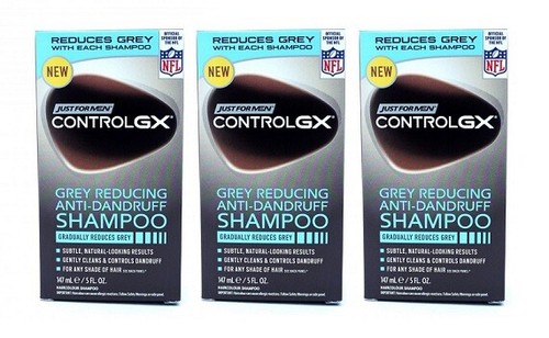 Just For Men Control GX Grey Reducing Anti Dandruff Shampoo, 5 Oz (Pack ...