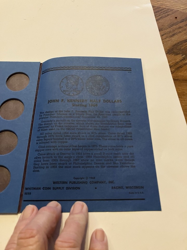 Complete John F. Kennedy 1/2 Dollar Collection 2 binders 56 panels Mint ...