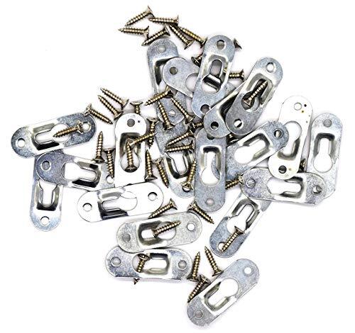 , Metal Keyhole Hanger Picture Frame Mirror Cabinet Hanging 20 Pcs ...
