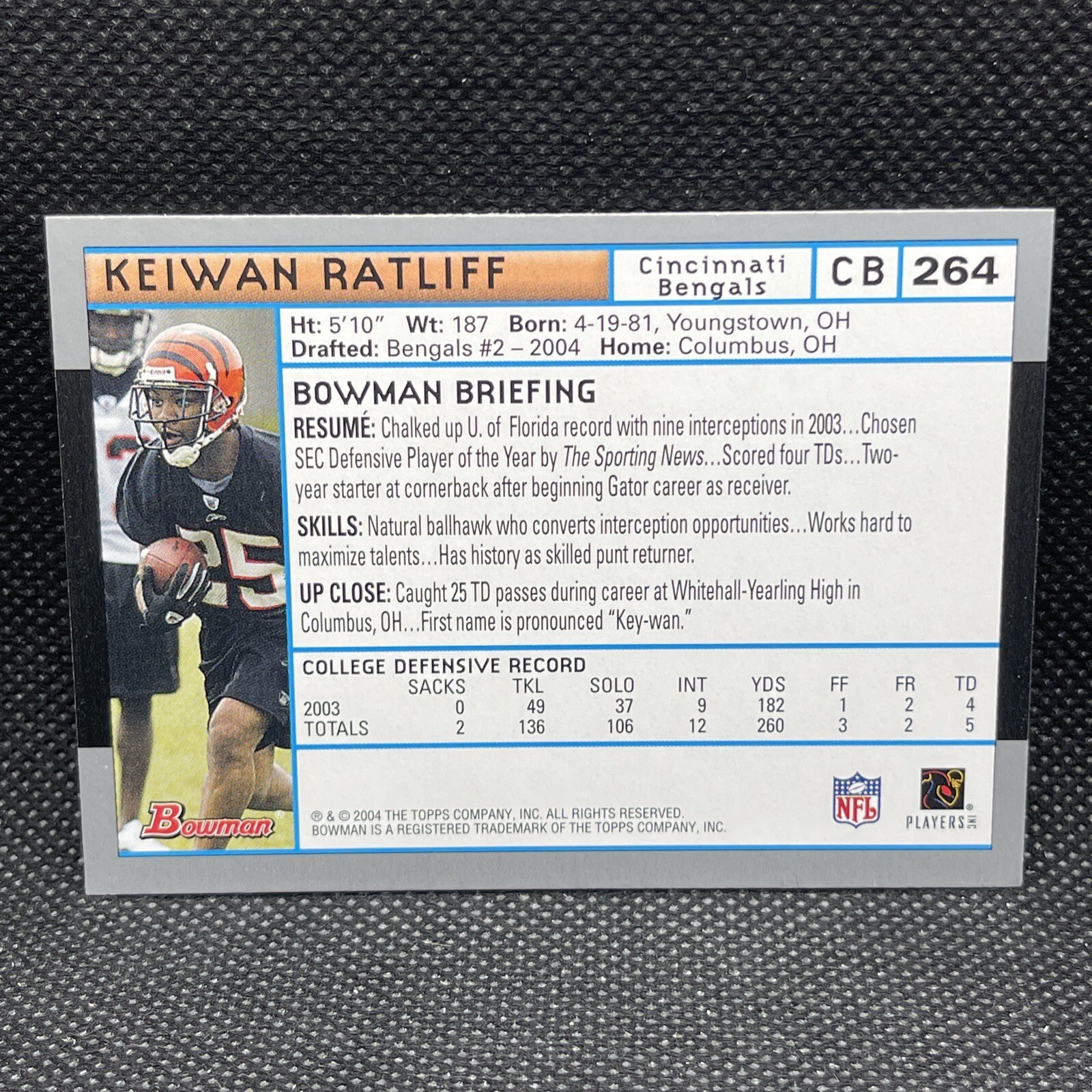 2004 Bowman Football #264 Keiwan Ratliff RC | eBay