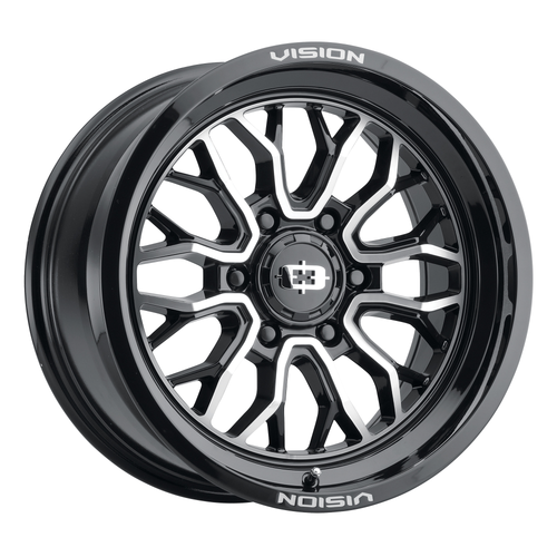 Vision Off-Road 22x12 Wheel Gloss Black Machined 402 Riot 5x5.5 -51mm ...
