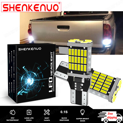 921 912 904 LED Back Up Light Bulbs 6000K Pure White/Red T15 Halogen ...