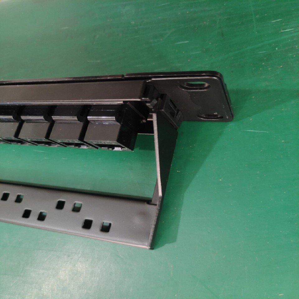Pass Through Patch Panel 24 Ports Cat6 RJ45 19" Rack Mount Punch Down ...
