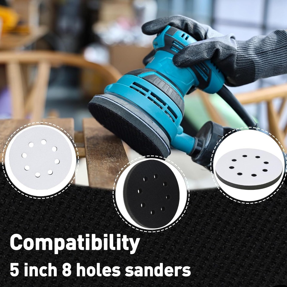 5 inch Hook Loop Soft Foam Interface Sanding Disc Sander Buffer Backing ...