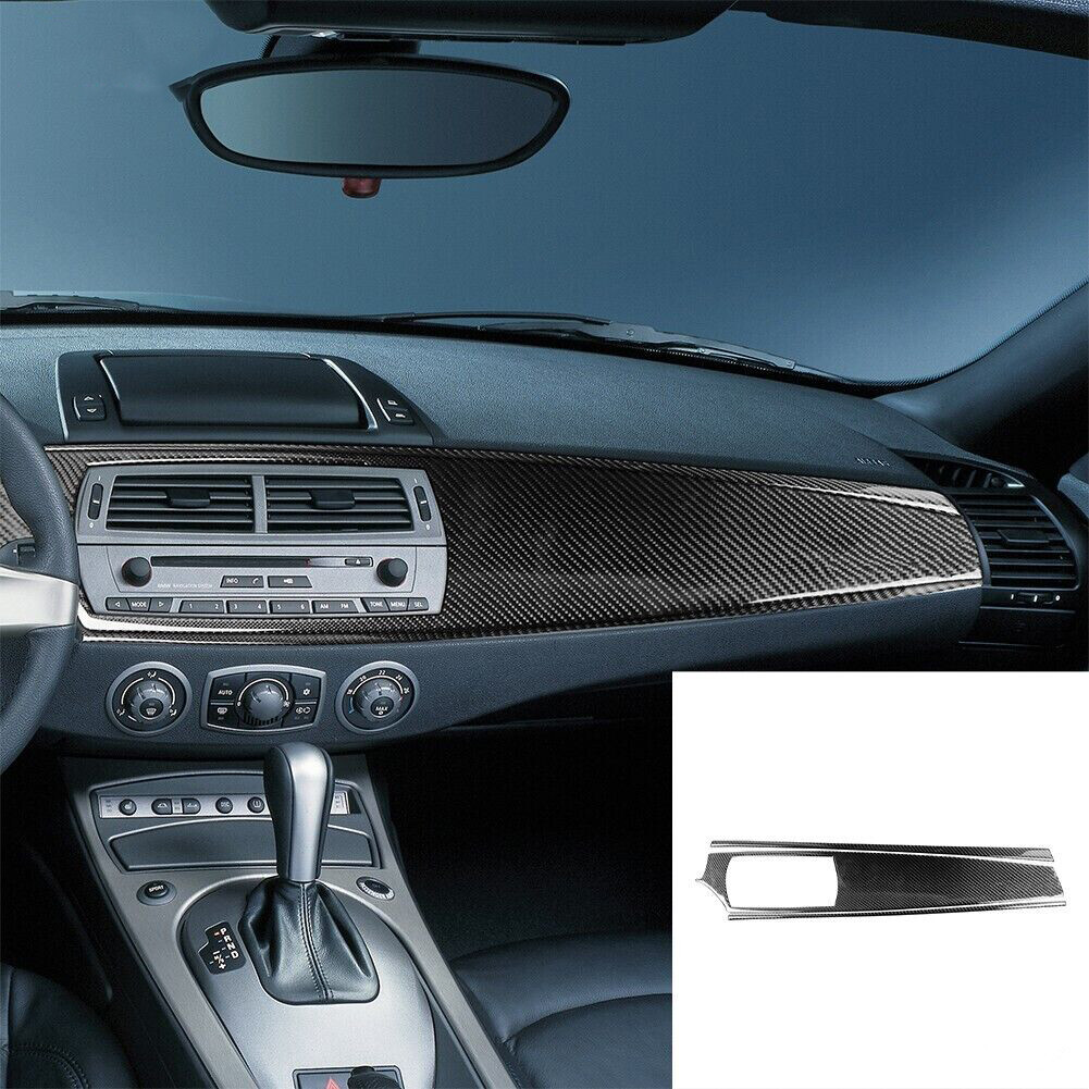 4Pcs Real Carbon Fiber Co-pilot Dashboard Panel Cover Trim For BMW Z4 ...