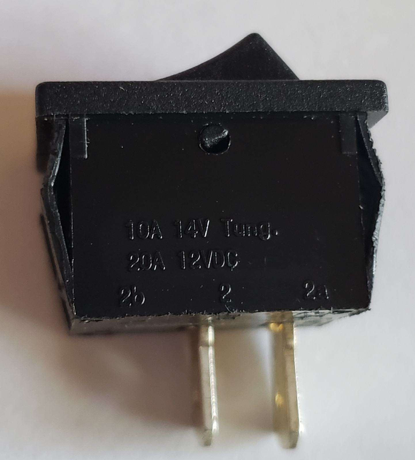 SIGMA 2B MINI ROCKER SWITCH ON/OFF BLACK SPST 2 PIN 20A 12VDC RV MARINE ...