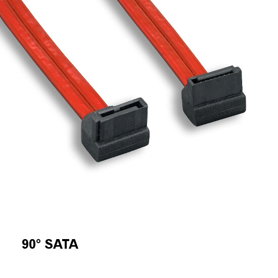 KNTK 1.5' 90° Serial ATA Cable 26AWG 7Pin 3Gbps for PC Hard Drive HDD ...