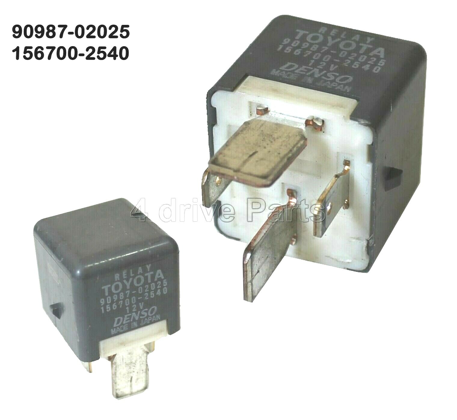 90987-02025 Toyota Lexus 4-Pin Grey Headlights Relay 12V Denso 156700 ...