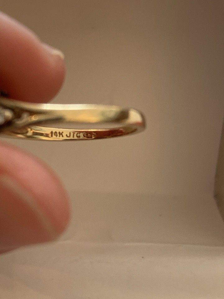 Vintage 14k Gold Diamond Cluster Ladies Ring - 1 Carat Stamped “JTC” | eBay