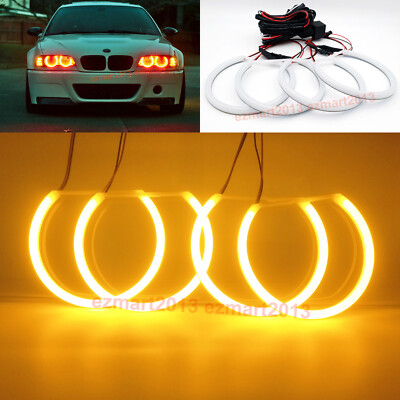 Cotton LED halo ring for BMW E36 E38 E39 E46 HID headlight angel eye ...