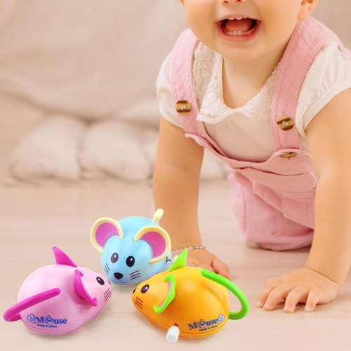 3x Clockwork Mouse Toy Funny Spring Toys Mice for School Prize Birthday ...