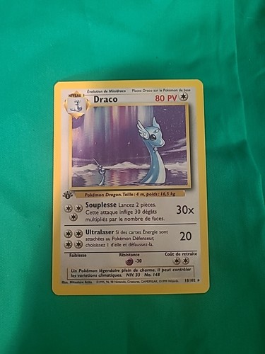 Pokémon TCG Dragonair 18/102 Regular 1st Edition Shadowless Rare In ...