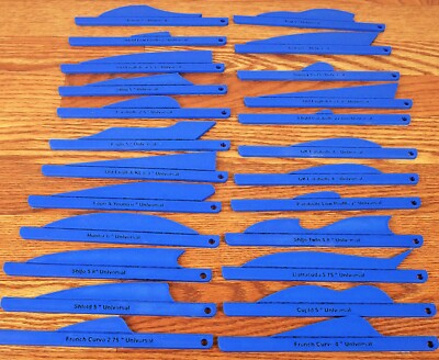 Archery Arrow Feather Fletching Templates 3D Printed Universal Wing 23 ...