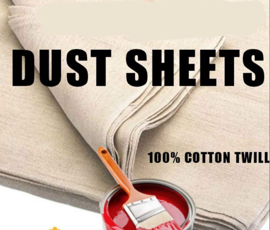 5 x 10' x 8' Cotton Dust Sheet Large Diy Decorating Paint Protection ...
