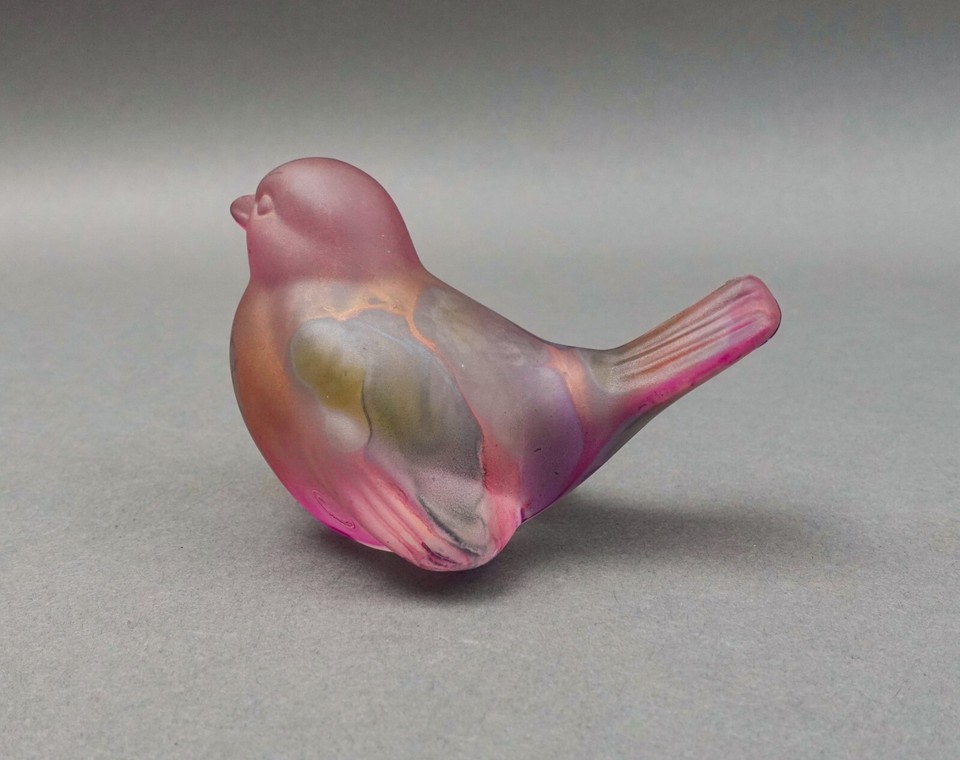 Fenton Vintage Hand Painted Satin Reuven Art Glass Bird Figurine | eBay