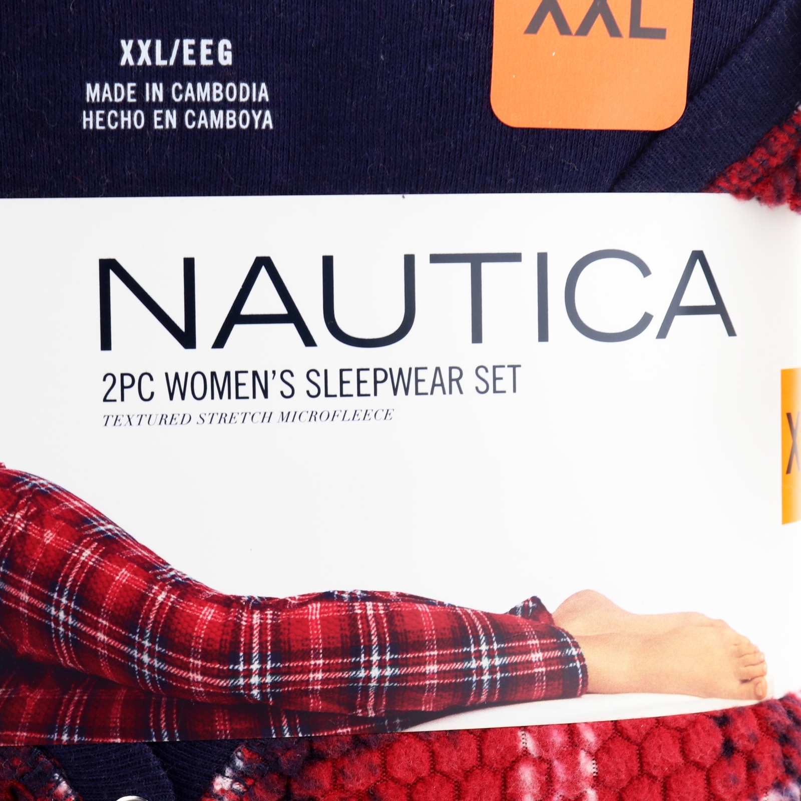 Nautica Women's Textured Stretch Microfleece 2-Piece Pajama Set ...