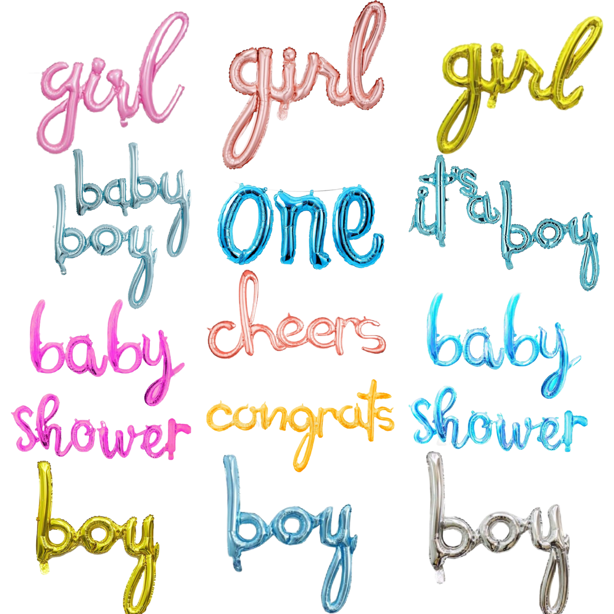 Baby Shower Script Words Quinn Script White | Printable Baby Shower