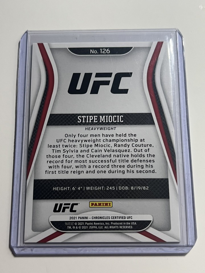 2021 PANINI CHRONICLES UFC STIPE MIOCIC CERTIFIED BLUE PARALLEL /99 | eBay