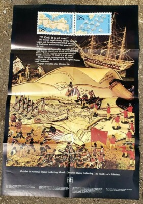 1981 USPS United States Post Office Lobby Poster Virginia Capes 18 cent ...