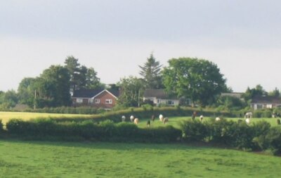 Photo 6x4 Across the river Morda Oswestry/Croeswallt Sitting on a stile ...
