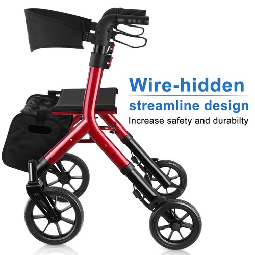 Walk Mate Rollator Pro Walker for Seniors Taller 5~7ft W/ Height ...