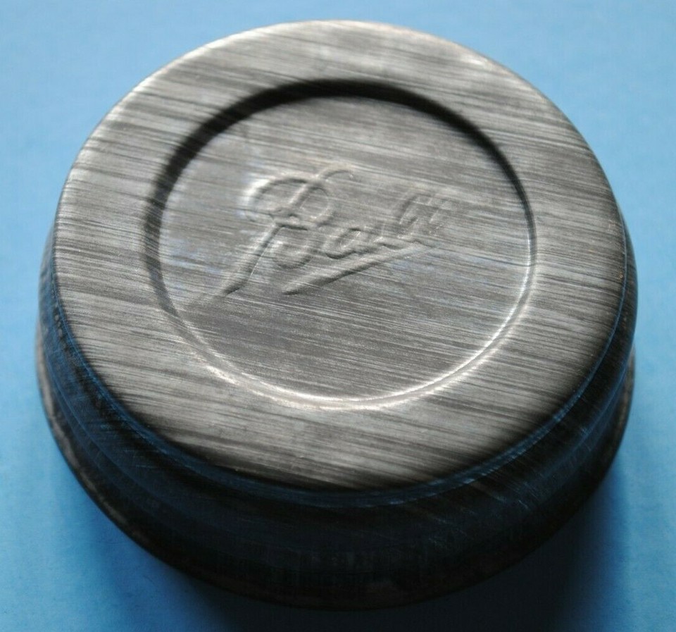 *1* Vtg BALL PORCELAIN~LINED ZINC CAP LID ~ REGULAR~MOUTH MASON CANNING ...