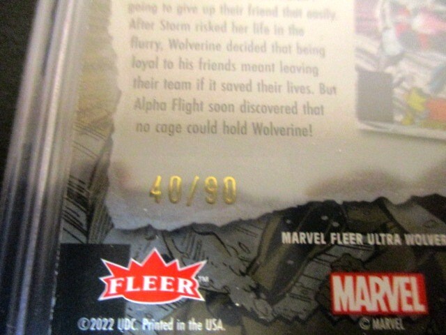 2023 Fleer Ultra Wolverine Team Affiliation Alpha Flight Yellow Foil # ...