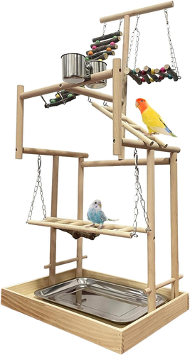 4 Layers Large Bird Playground 32" H Pet Parrot Playstand Gym Perch ...