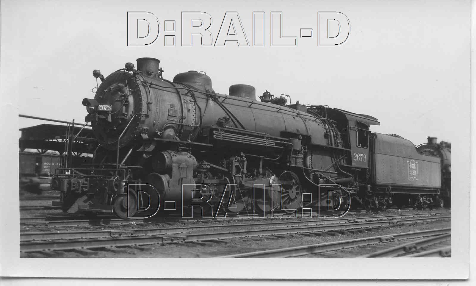 8K111 RP 1948 ROCK ISLAND RAILROAD 2-8-2 LOCO #2673 KANSAS CITY KS | eBay