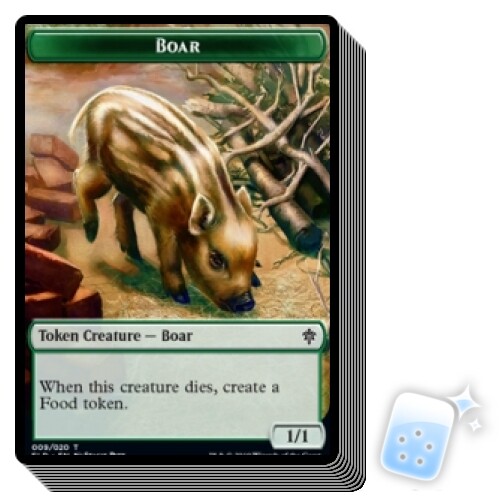 10 pcs BOAR TOKEN (9/20) Throne Of Eldraine ELD Magic MTG MINT CARD | eBay