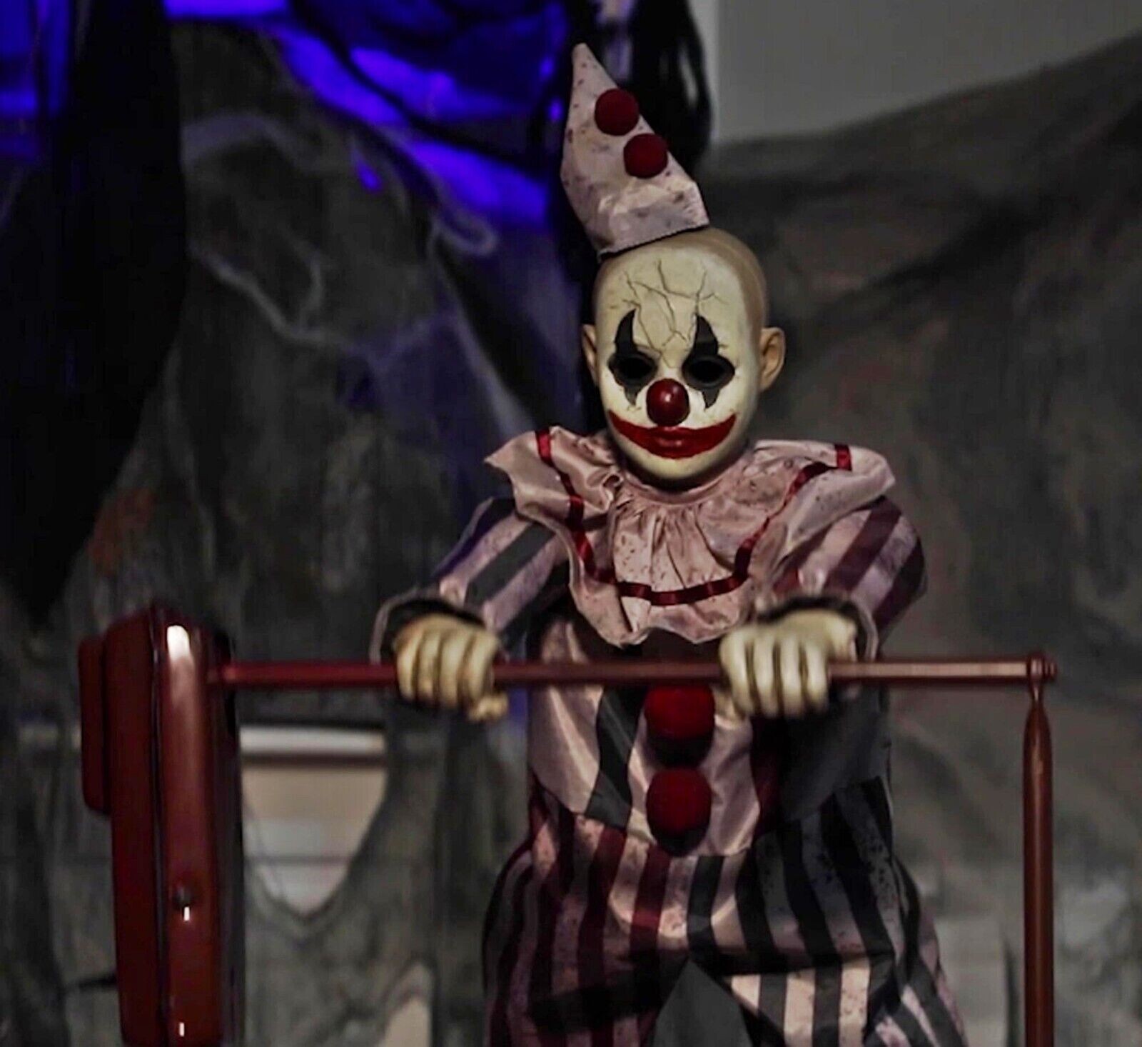 ANIMATRONIC VINTAGE LOOK CIRCUS CLOWN TUMBLING 3' DOLL with MUSIC ...