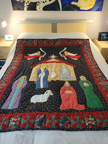 Stunning Quilt Birth of Jesus Christ Lap Quilt size 60" x 48" | eBay