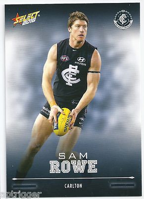 2016 Select Footy Stars Base Card (37) Sam ROWE Carlton | eBay