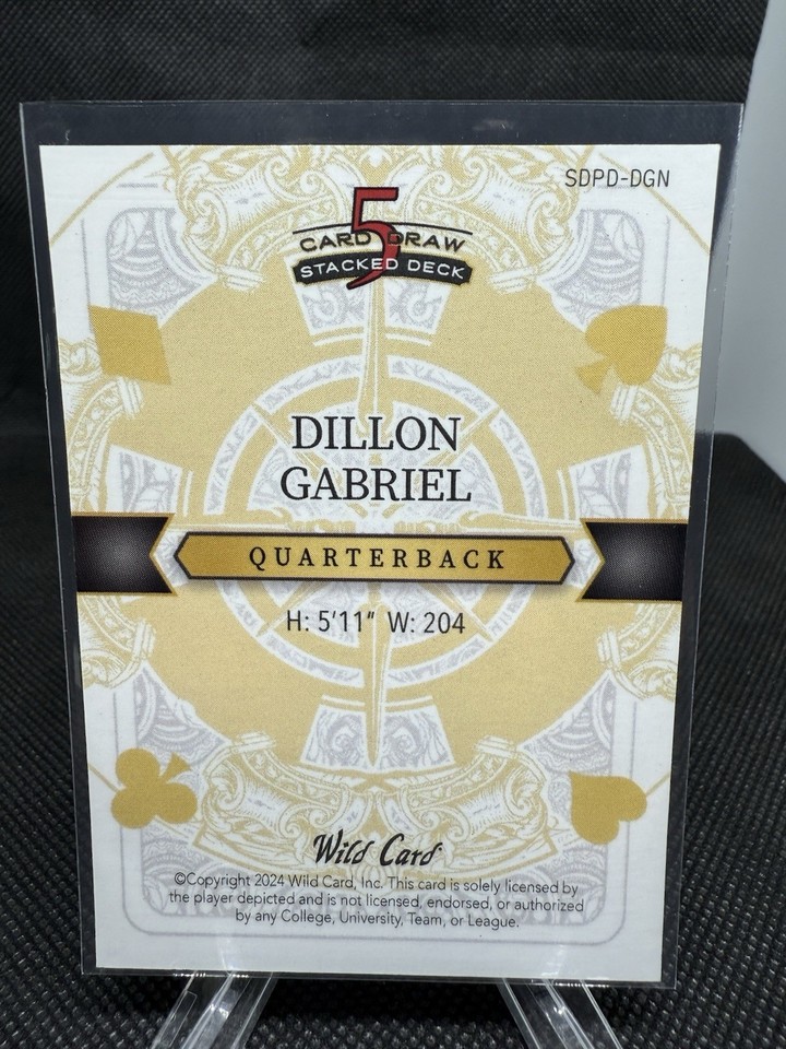 2024 Wild Card 5 Card Draw Dillon Gabriel PRC Purple Circles 1/4 Browns ...