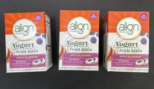 Align Yogurt Coated Probiotic Fruit Bites Apple Blueberry Exp 10/2025 3 ...