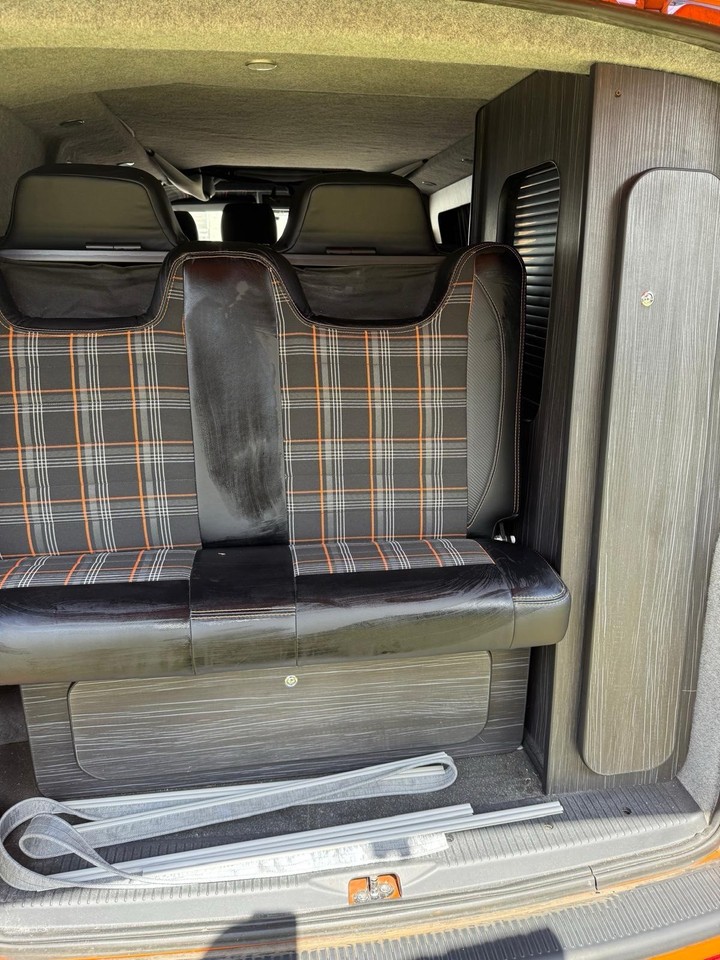 VW T5 Transporter Converted Camper. Ex RAC Van Bright Orange With Pop ...