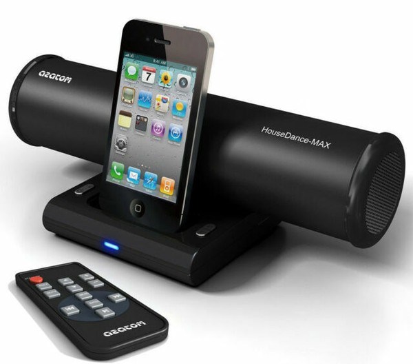 Azatom House Dance Black 24-Watt Docking Station Speaker with Remote ...