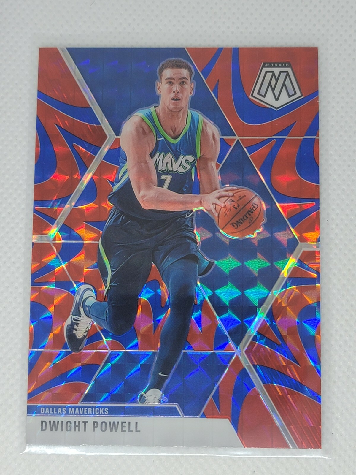 2019-20 Panini Mosaic Blue Reactive Prizm Dwight Powell Dallas ...